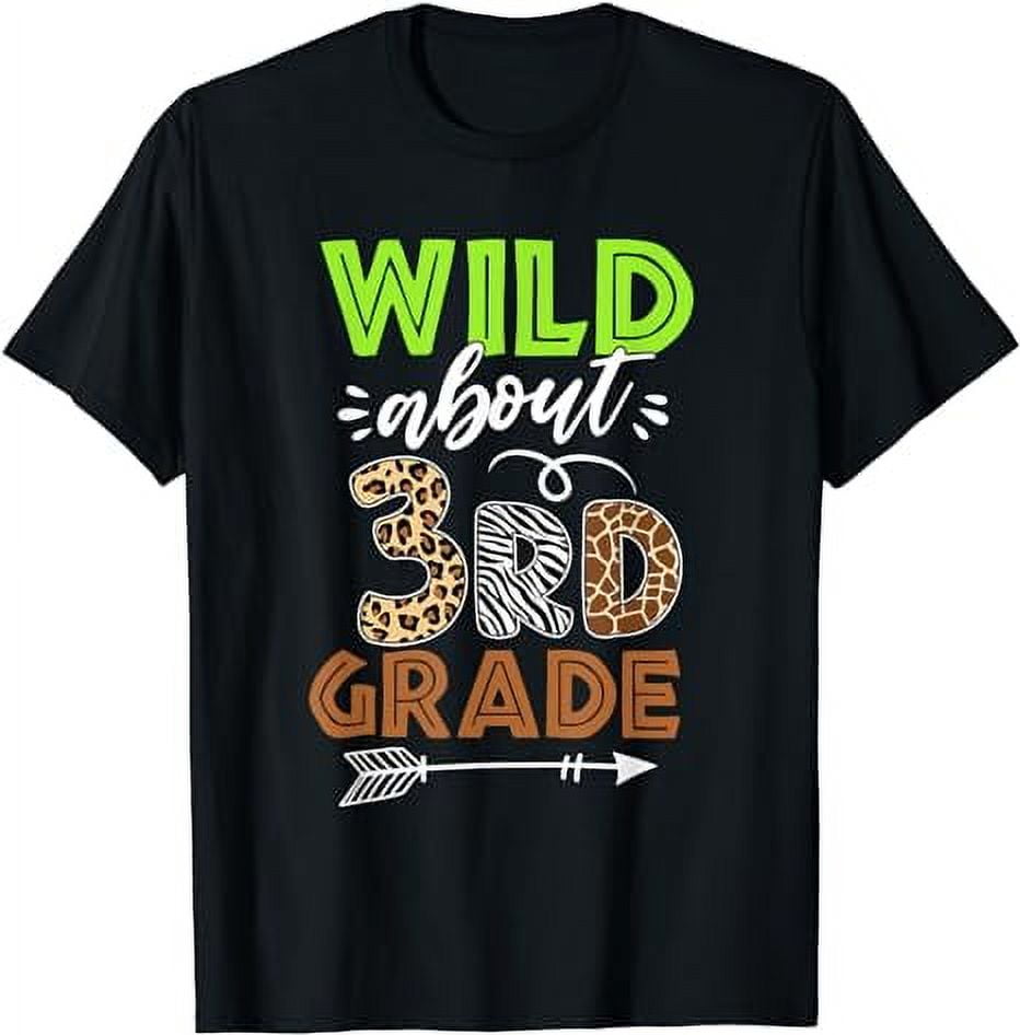 Wild About Third Grade Shirt Safari Jungle Back To School T-Shirt ...