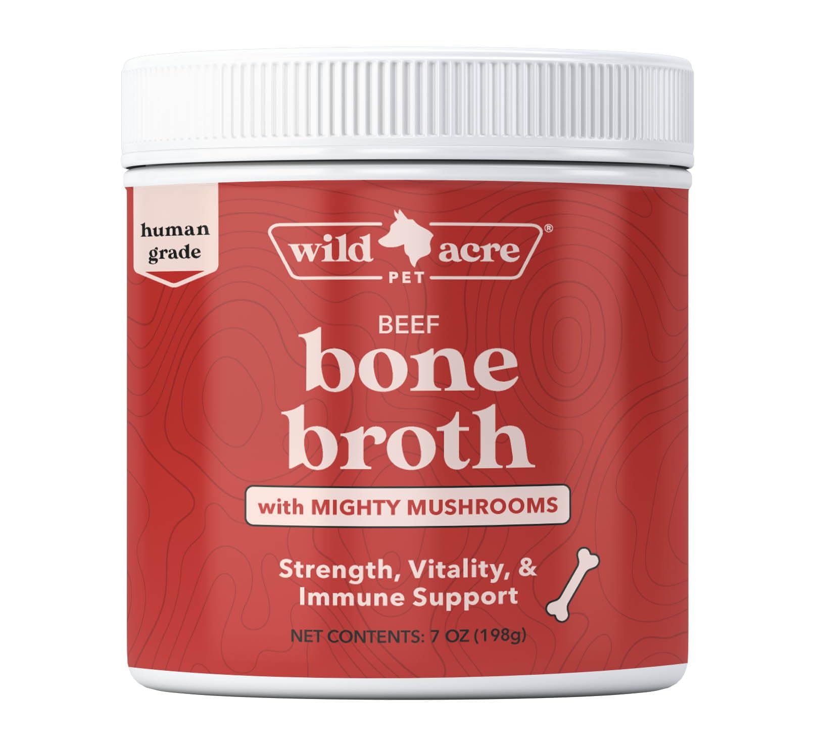 Wild Acre Premium Beef MMF7 Bone Broth for Dogs - Collagen Enhanced with Mushroom Blend for ...
