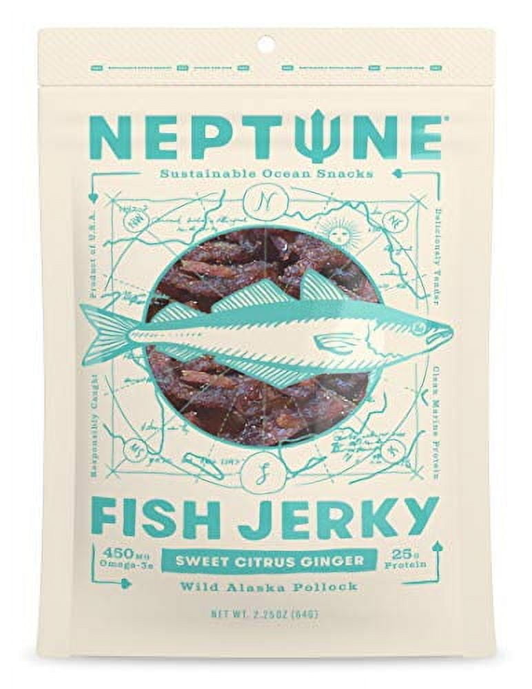 Wild Alaska Pollock Fish Jerky - Sweet Citrus Ginger - Neptune 2.2oz ...