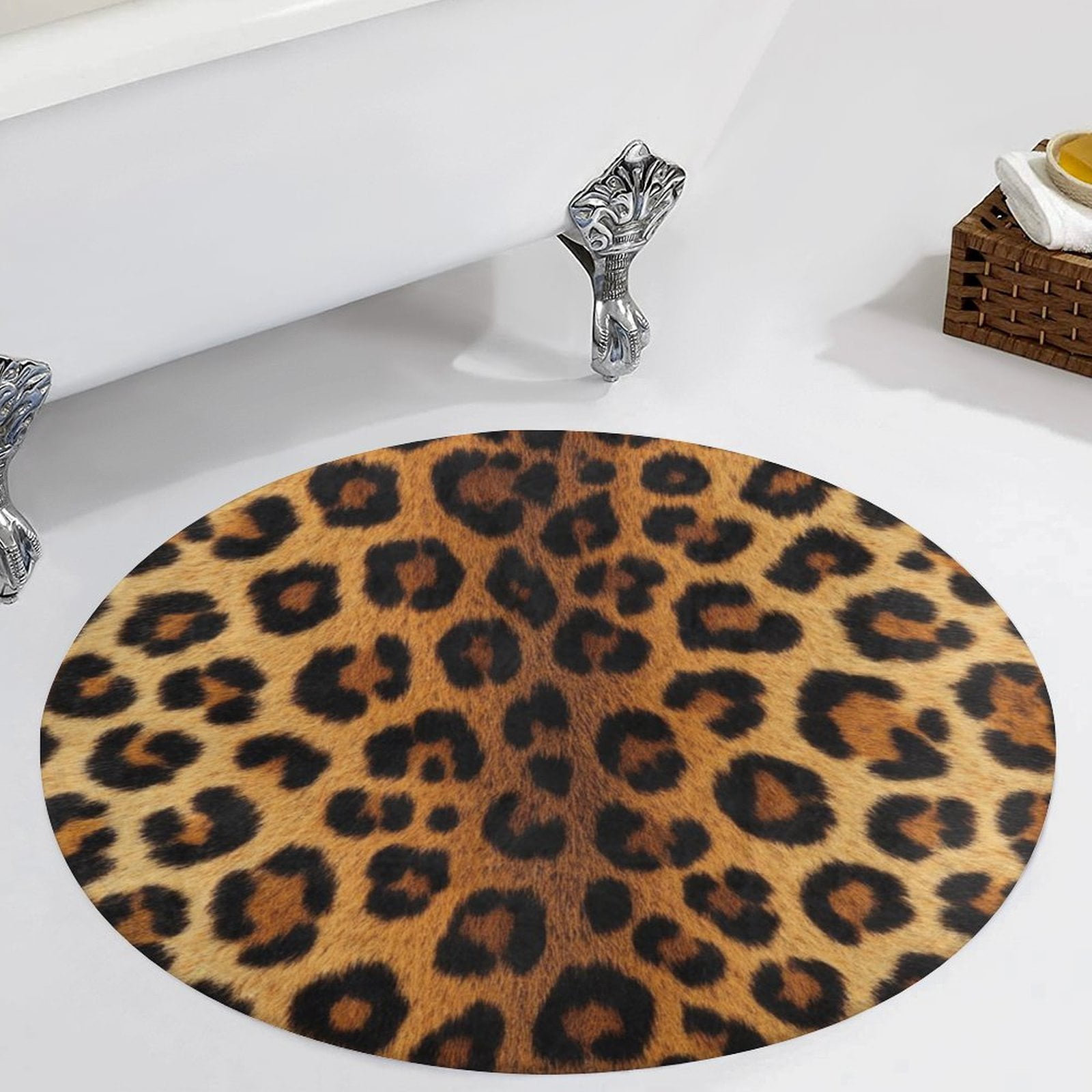 Wild Animal Cheetah Leopard-1 Area Round Carpet Living Room Bedroom ...