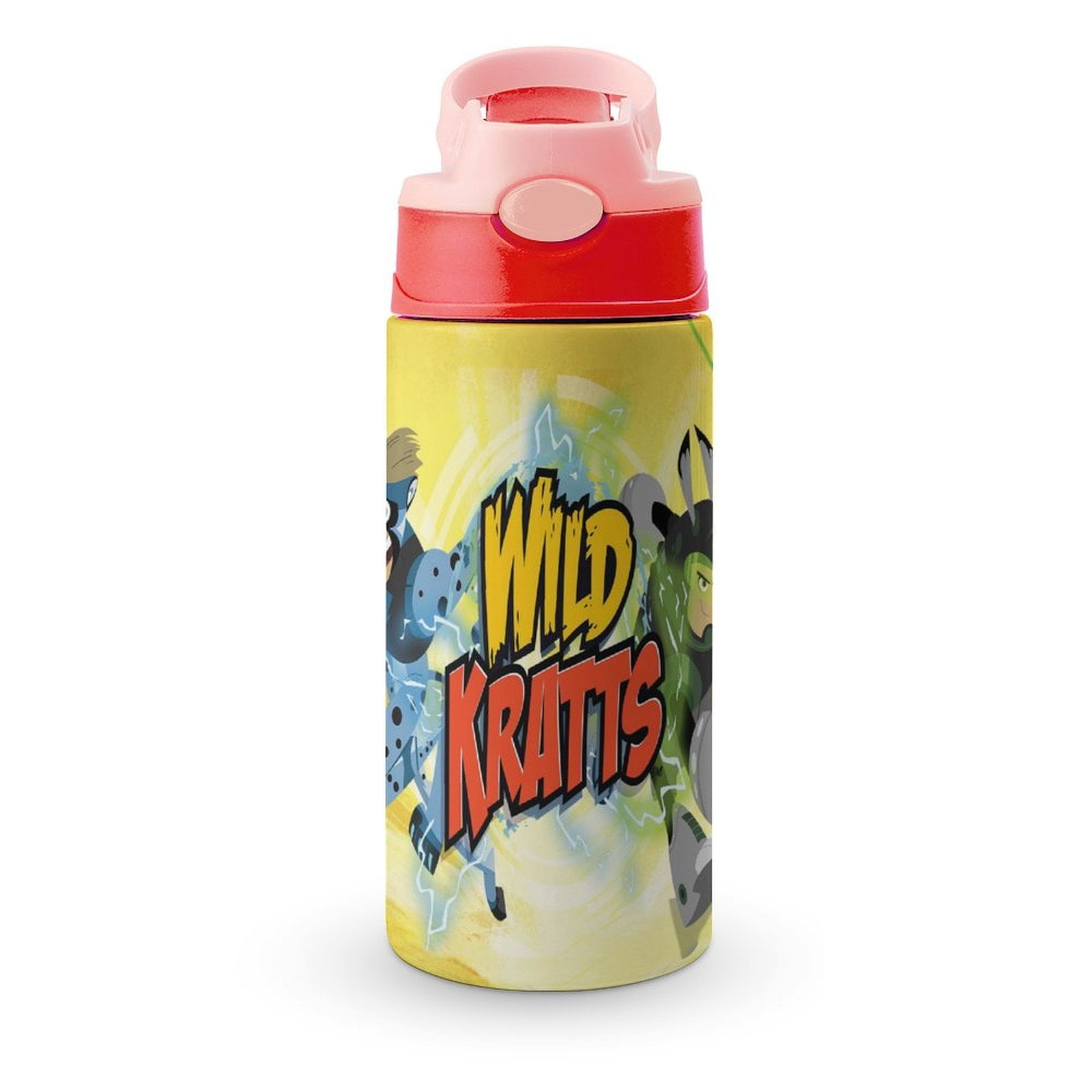 Wild Animal Kra-,tt2 Water Bottle with Straw Lid Vacuum Insulated ...