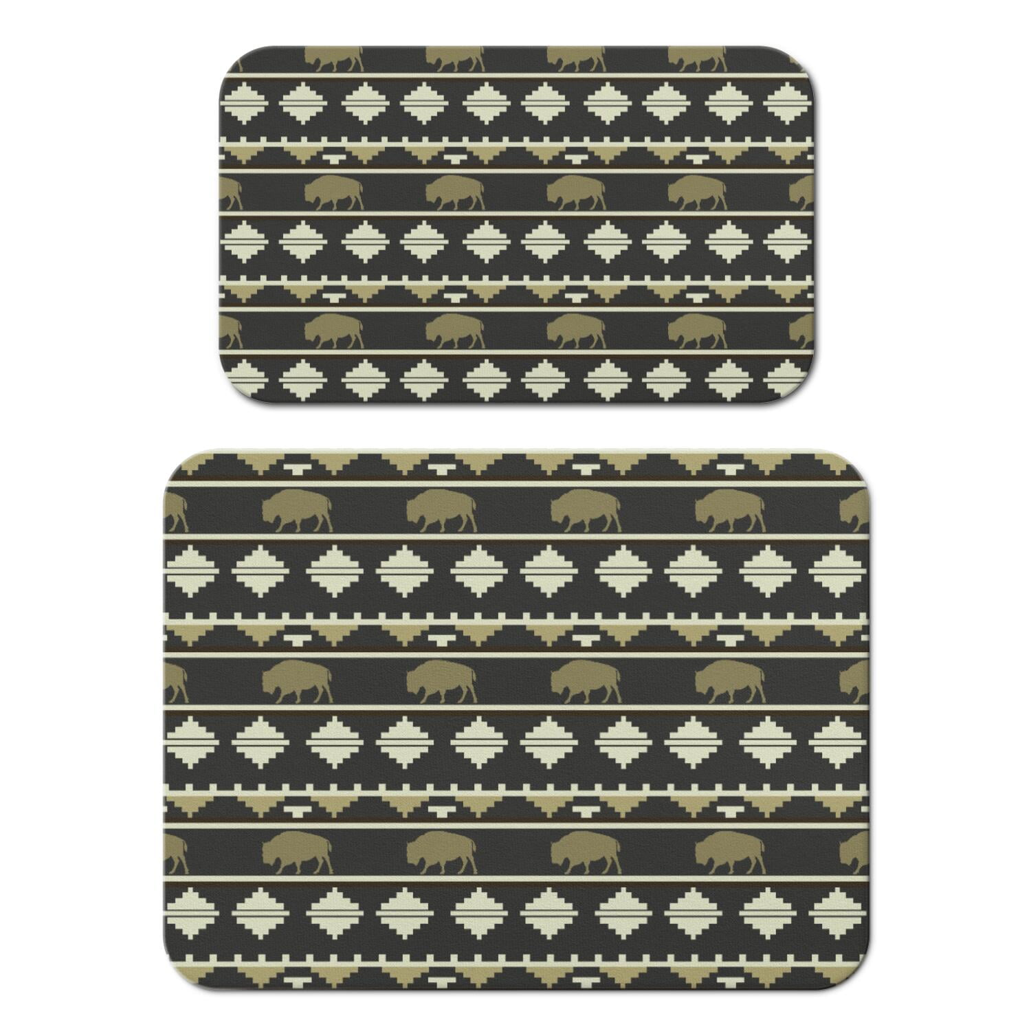 Wild Animal Pattern Coffee Mat Set of 2 High Absorbency Non-Slip Drying ...