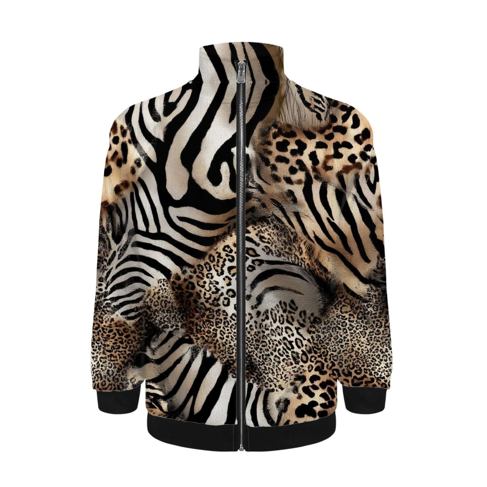 Wild Animal Print Fabric Texture Jacket Men's Street Cool Long Sleeves ...