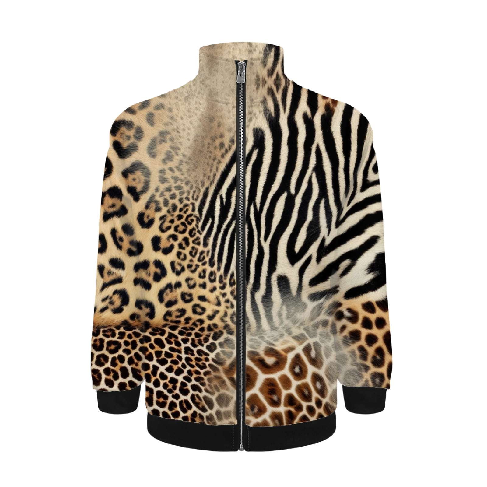 Wild Animal Print Texture Collage Jacket Men's Street Cool Long Sleeves ...