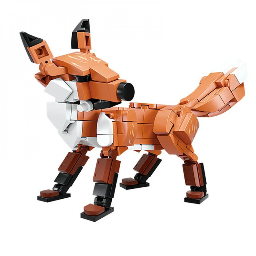 Wild Animal Series Building Blocks Wolf Pet Assembly Bricks Creativity ...