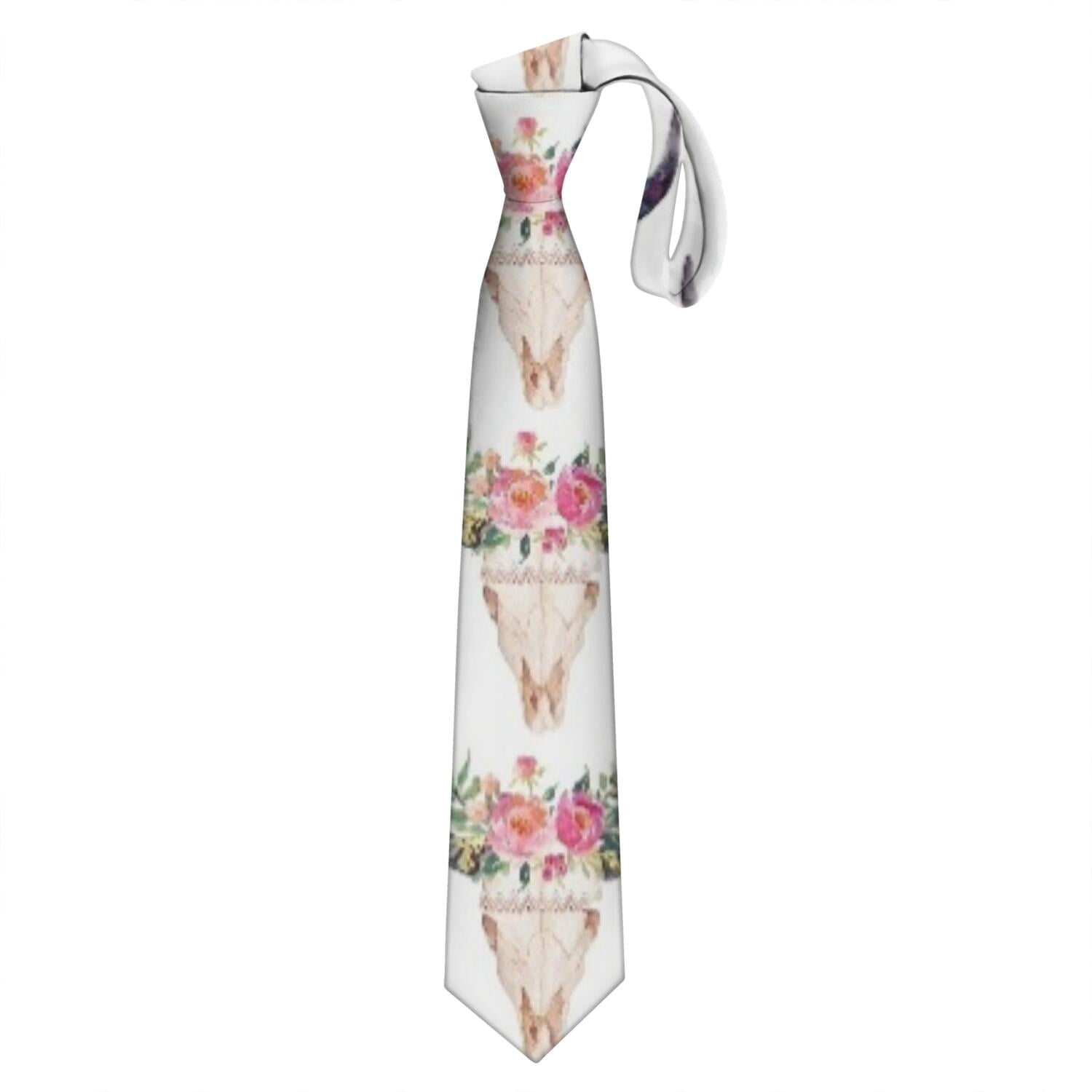 Wild Animal & Sunflower Design Men's Tie - Elegant Satin Fabric Formal ...