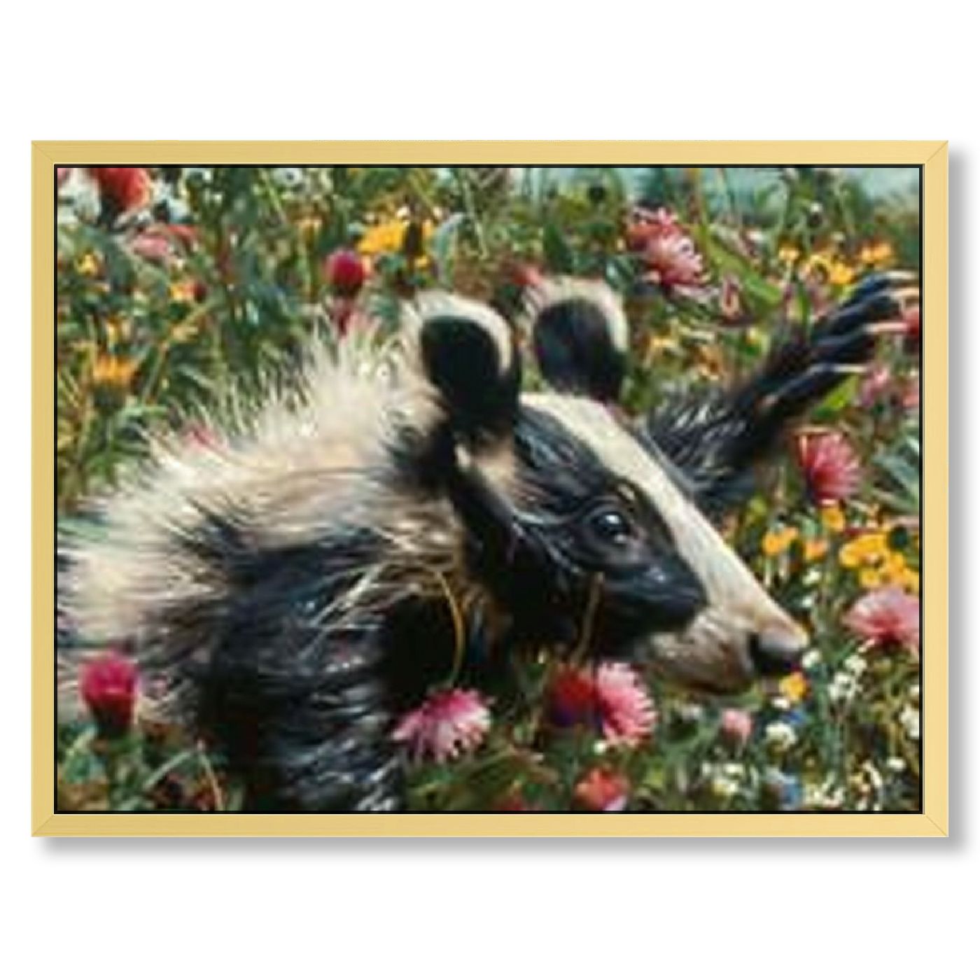 Wild Animal Wall Decor Striped Skunk Kids Art Print Poster - Walmart.com