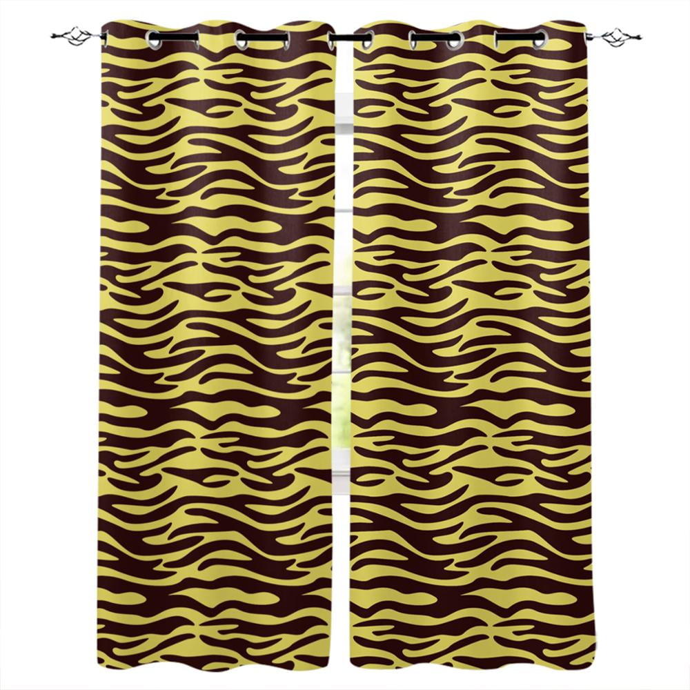 Wild Animald Leopard Window Curtains Living Room Outdoor Fabric Drapes ...