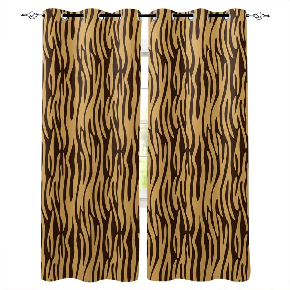 Wild Animald Leopard Window Curtains Living Room Outdoor Fabric Drapes ...