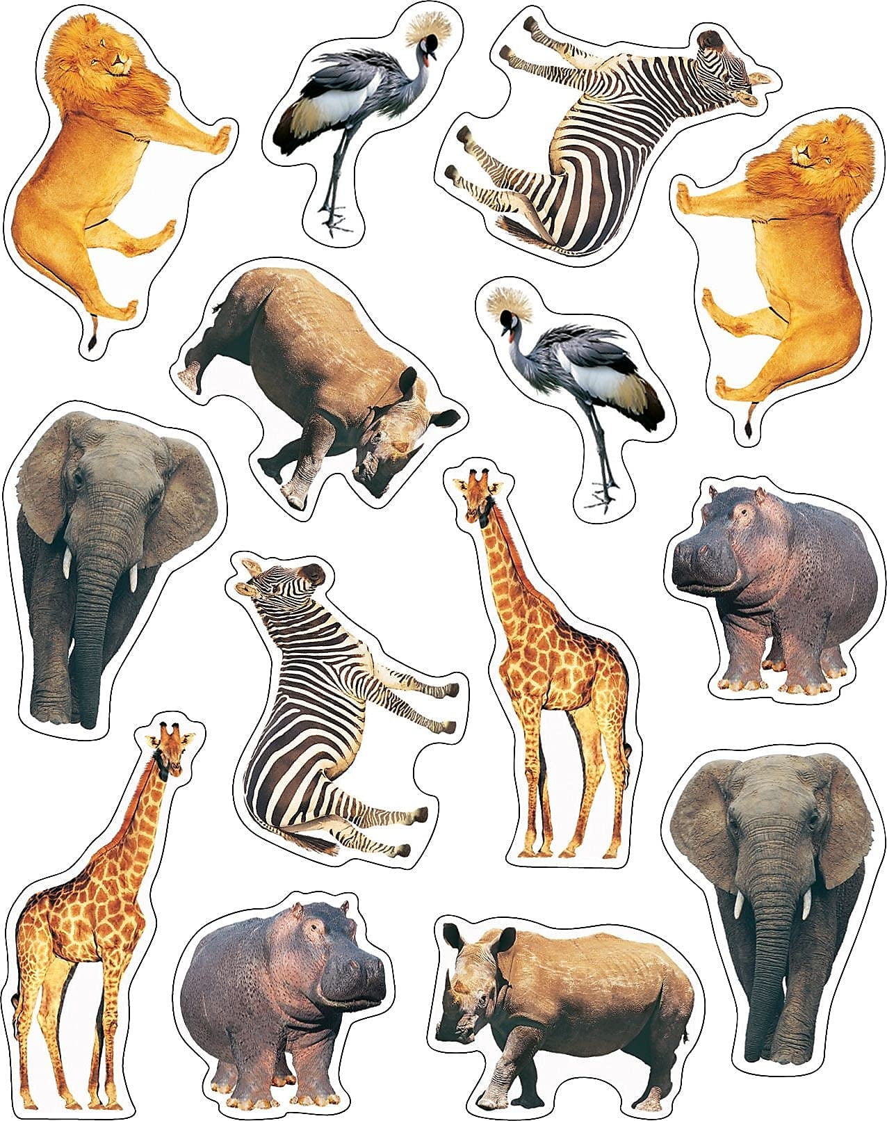 Wild Animals Classroom Stickers - 84 Pieces, Wild Safari Animals ...