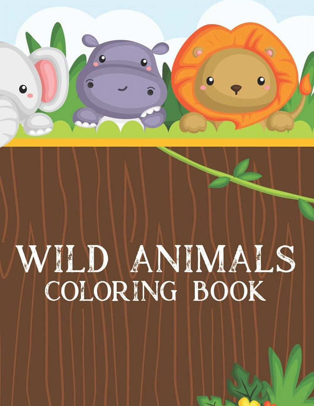 Wild Animals Coloring Book: Designs And Illustrations Of Wildlife To ...