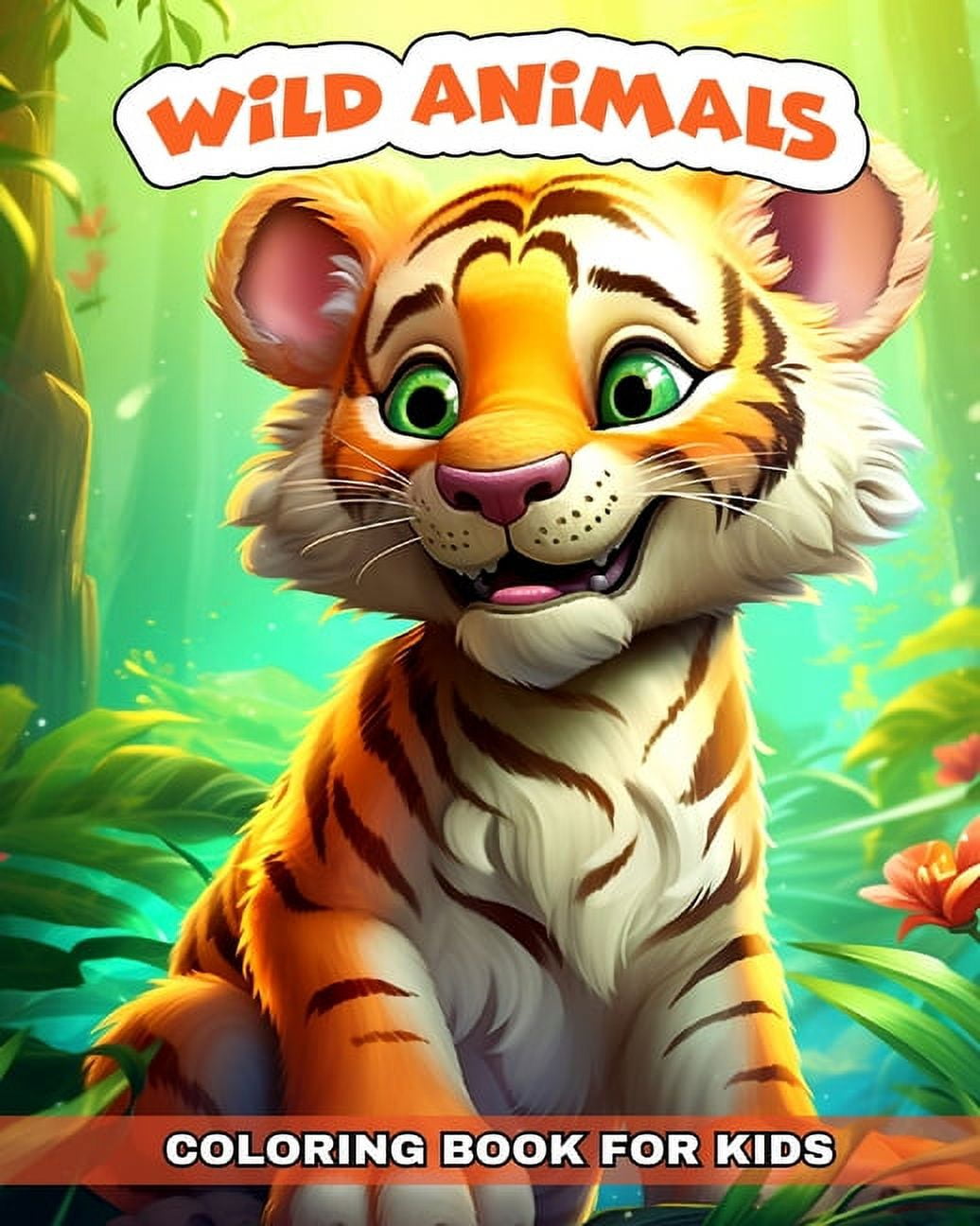 Wild Animals Coloring Book for Kids: Wildlife Coloring Pages with Wild ...