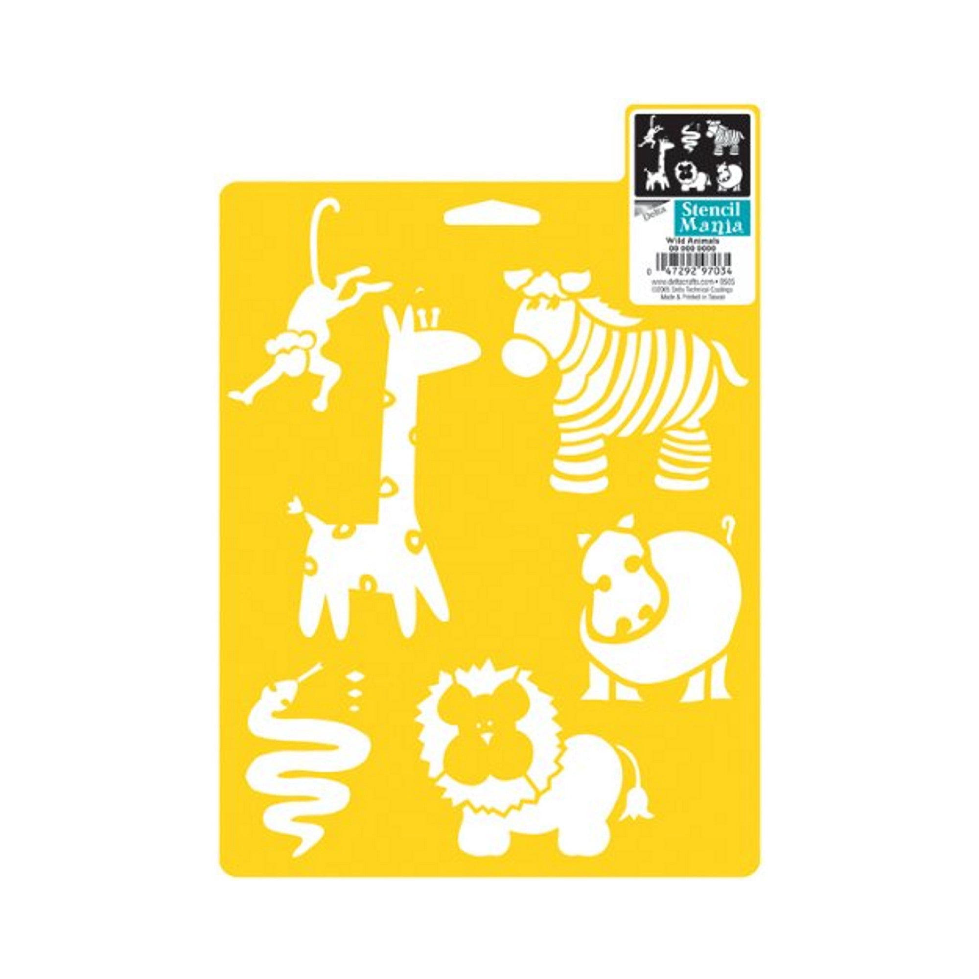 Wild Animals - Delta Creative Stencil - 7in. x 10in. (970790710 ...