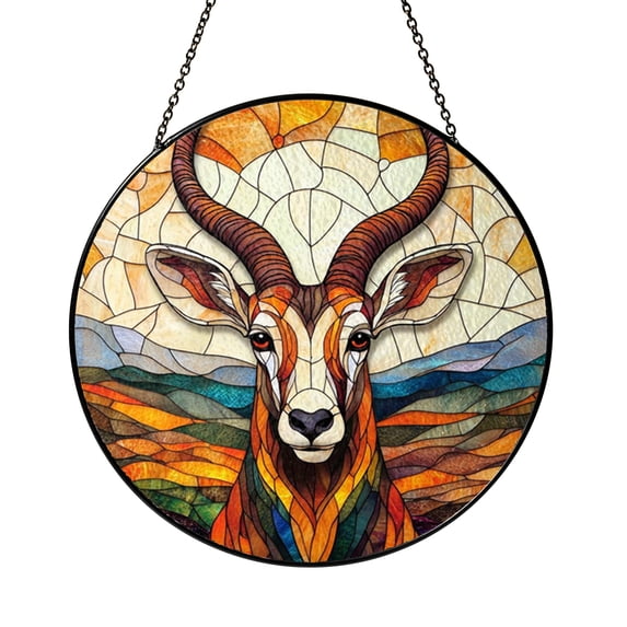 Wild Antelope Glass Style Window Hanging - Walmart.com