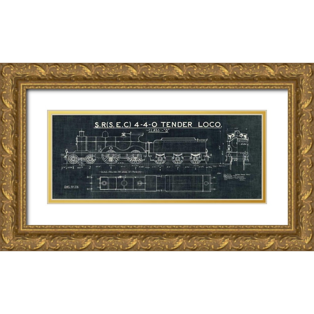 Wild Apple Portfolio 32x15 Gold Ornate Wood Framed with Double Matting ...