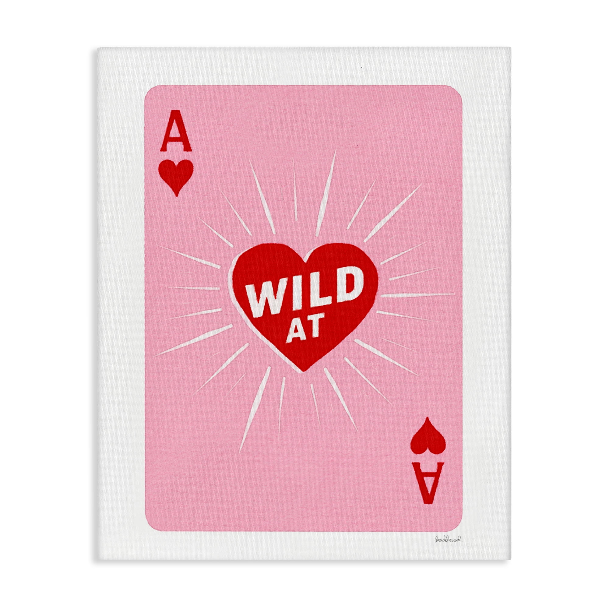 Wild At Heart Card Canvas Wall Art, design by Amanda Greenwood ...