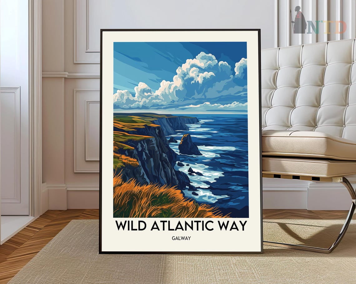 Wild Atlantic Way Poster, Wild Atlantic Waywild Atlantic Way Print ...