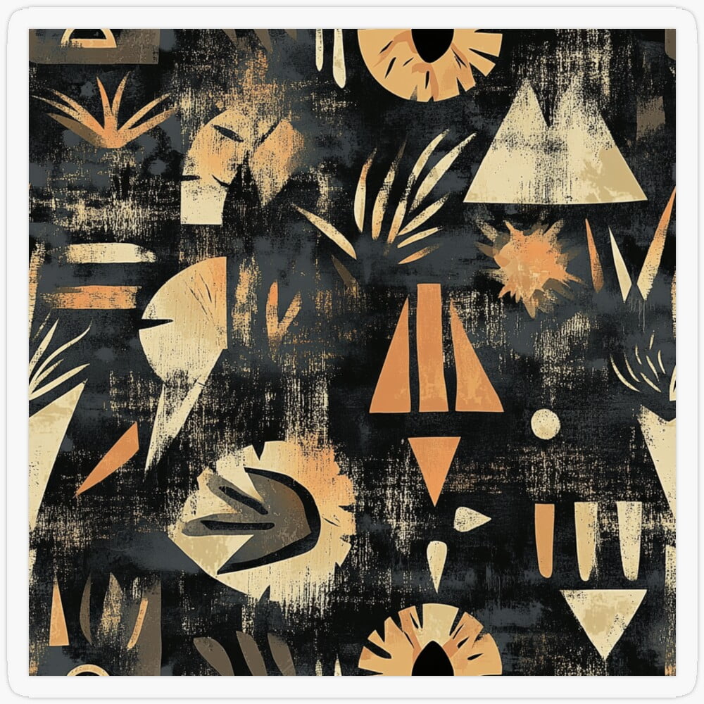 Wild Atmosphere In Tribal Patterns Sticker Kir-4462 - Walmart.com