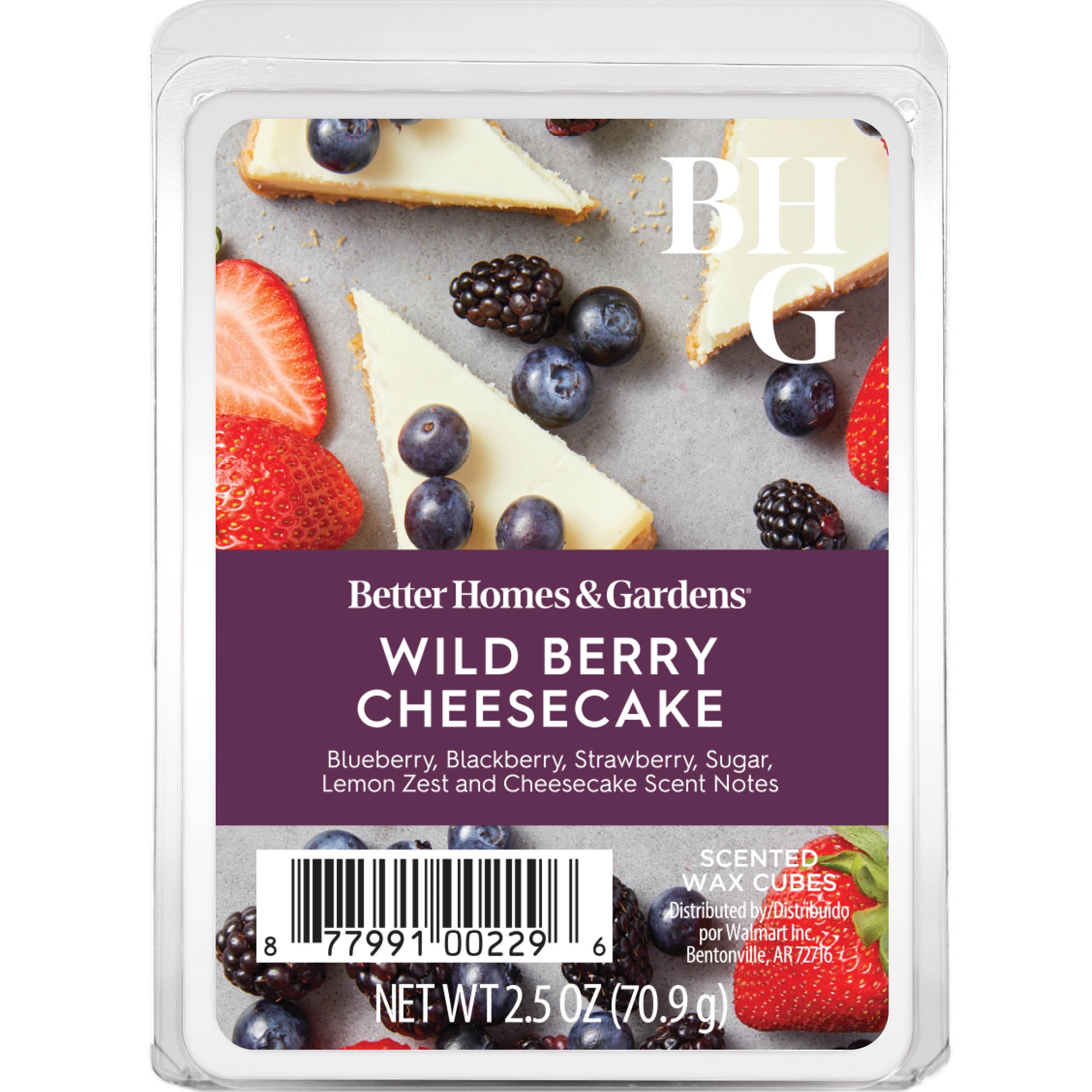 Better Homes & Gardens Wild Berry Cheesecake Scented Wax Melts, 2.5 oz ...
