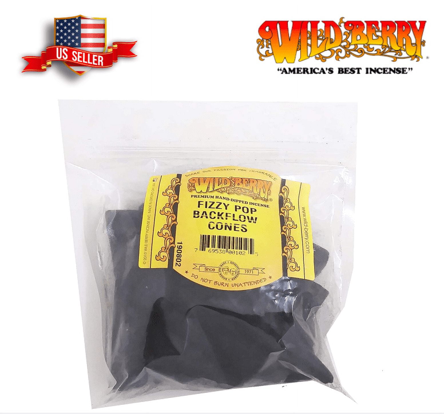 Wild Berry Fizzy Pop Backflow Incense Cones 25 Cones Per Pack - Walmart.com