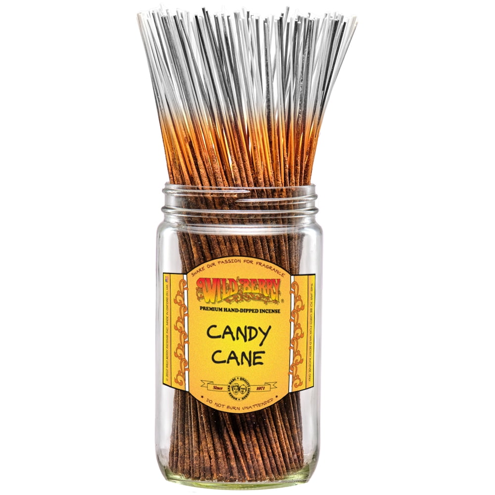 Wild Berry Incense Traditional 11" - Candy Cane - 100 Sticks - USA ...