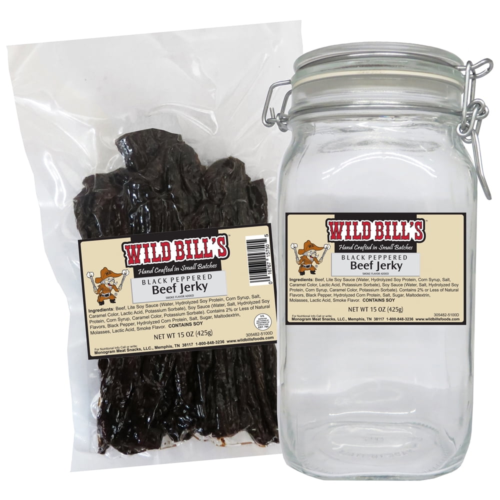 Wild Bill's Black Peppered Beef Jerky One-Bag Starter Kit (one 15oz bag ...