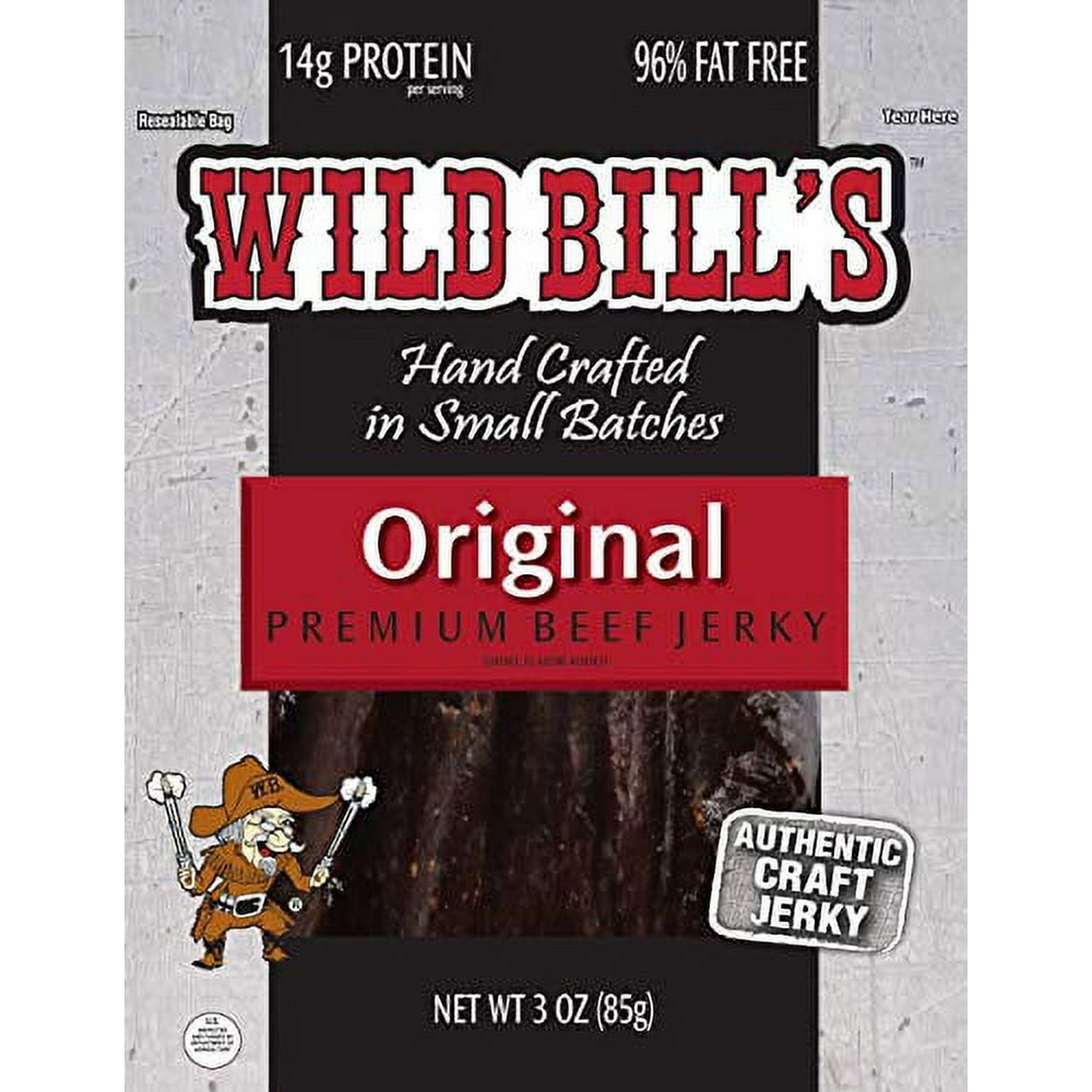 Wild Bill's Hickory Smoked Beef Jerky Tender Bites, 3 Ounce Pack (3 ...