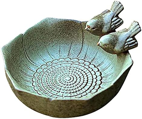 Wild Bird Feeder, Ceramic Wild Finch Bird Feeder Water Baths for Garden ...