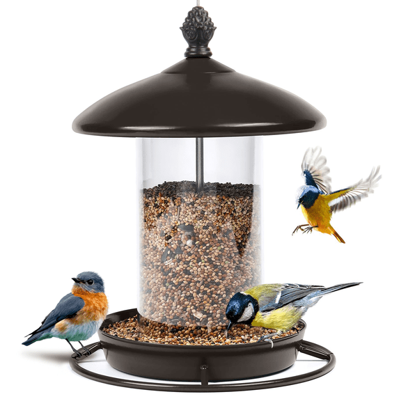 Inadays Metal Bird Feeders for Outdoors Hanging Bird Feeder Wild Birds ...