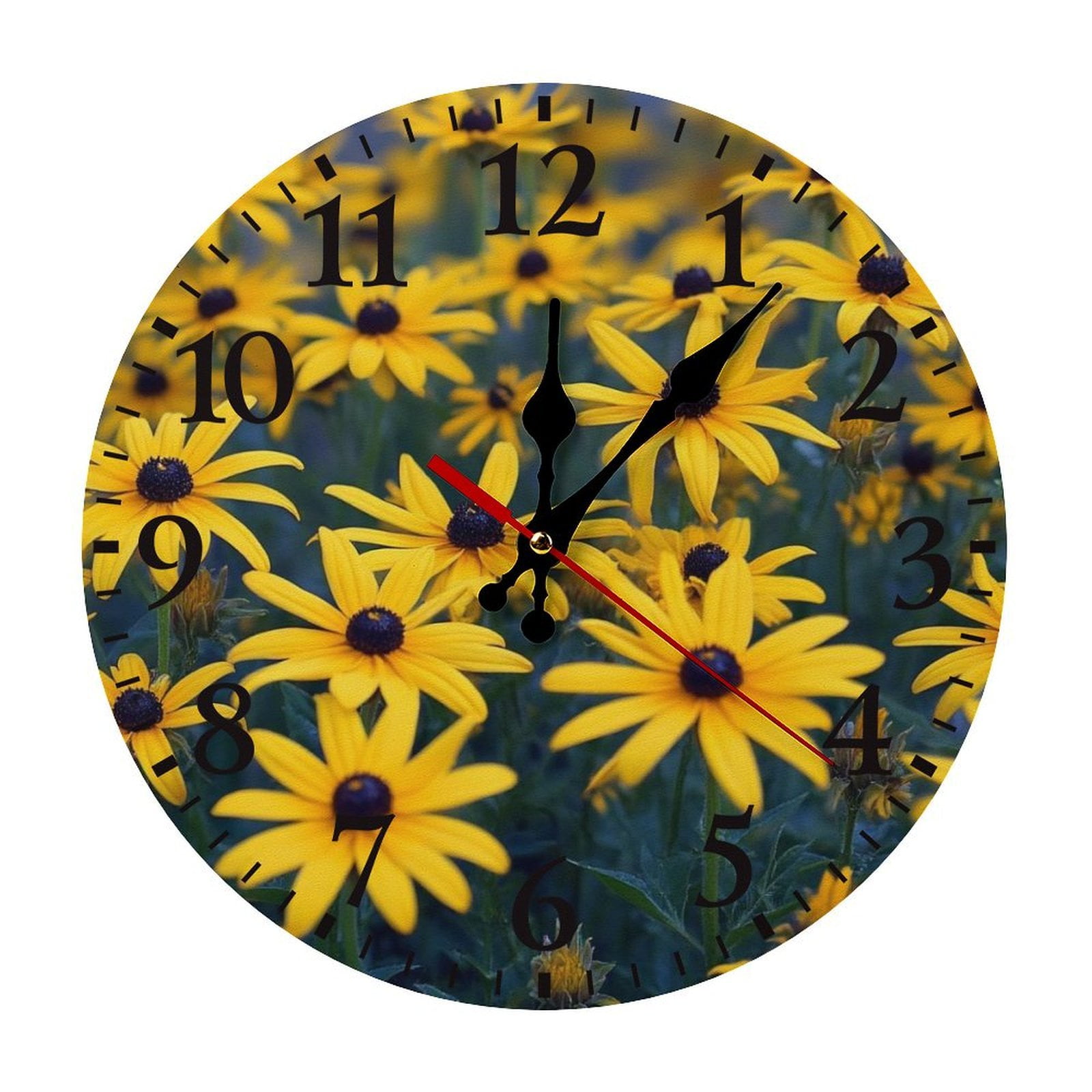 Wild Black-Eyed Susans in The Morning Wall Clock Modern Design Clocks ...