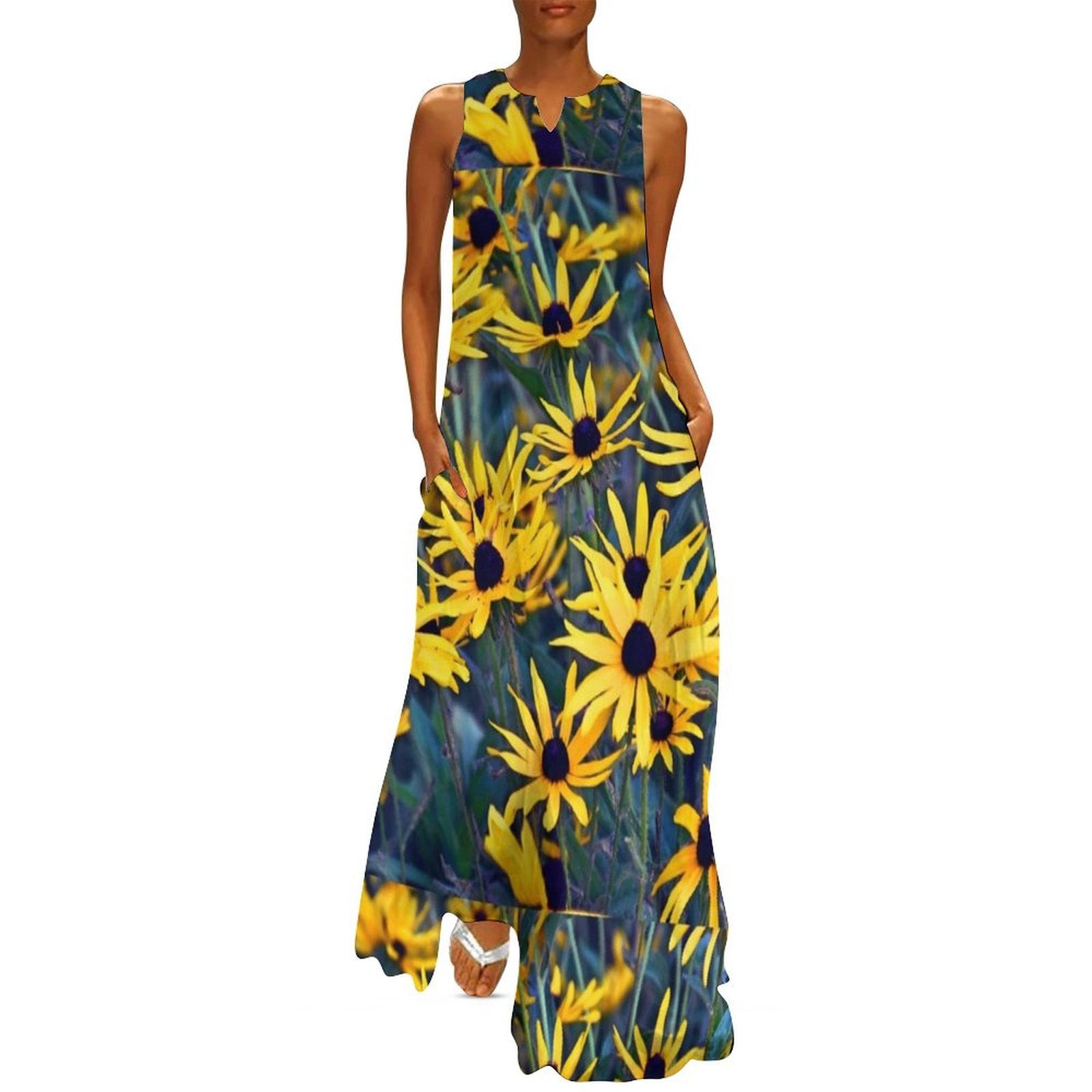 Wild Black-Eyed Susans in the Morning Long Dress prom dresses 2024 ...