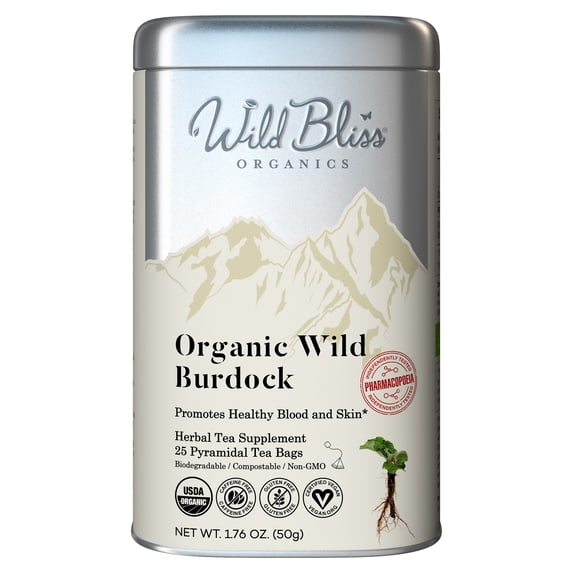 Wild Bliss Organic Burdock Root Herbal Tea – Caffeine Free Daily ...