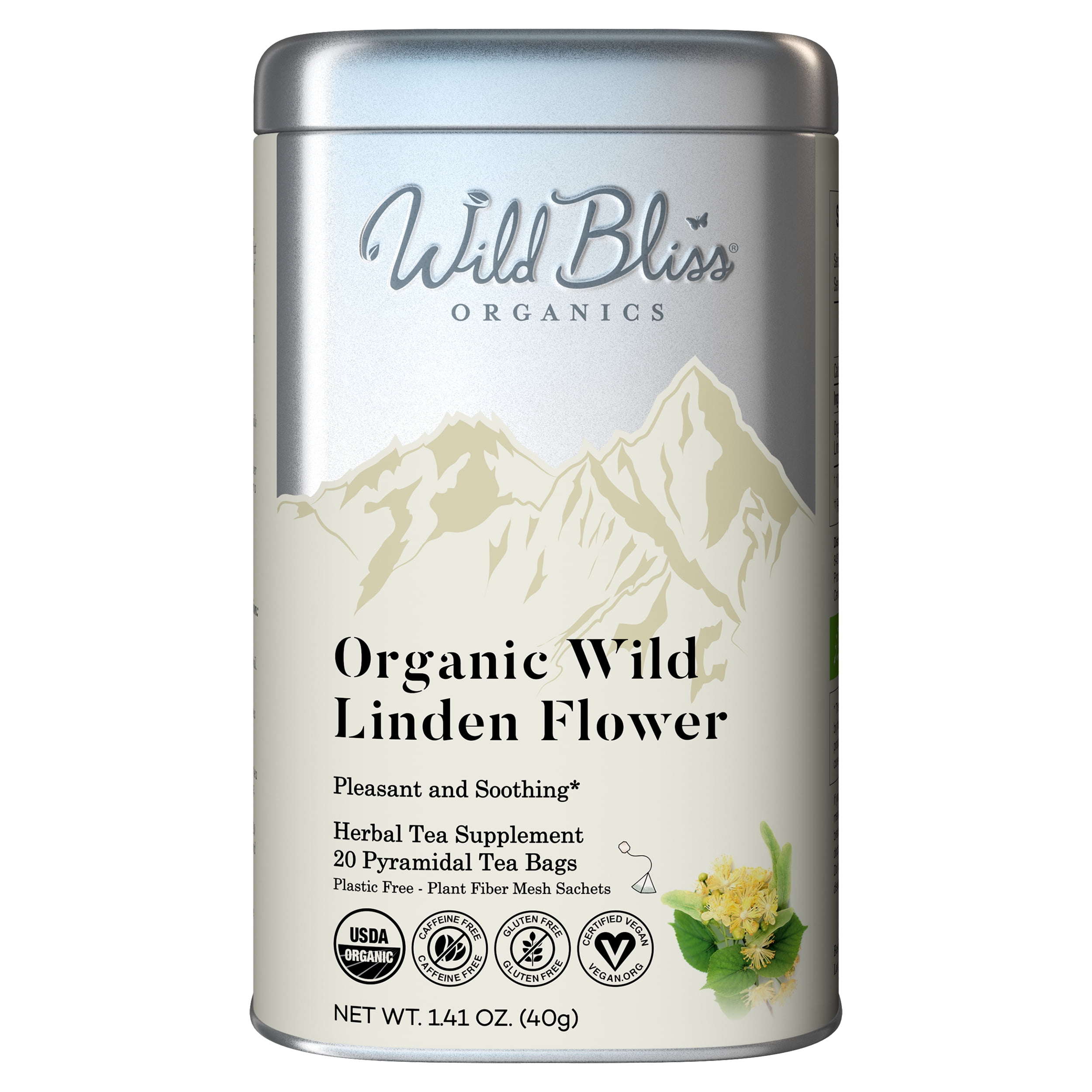 Wild Bliss Organic Linden Herbal Tea – Caffeine Free Daily Wellness ...