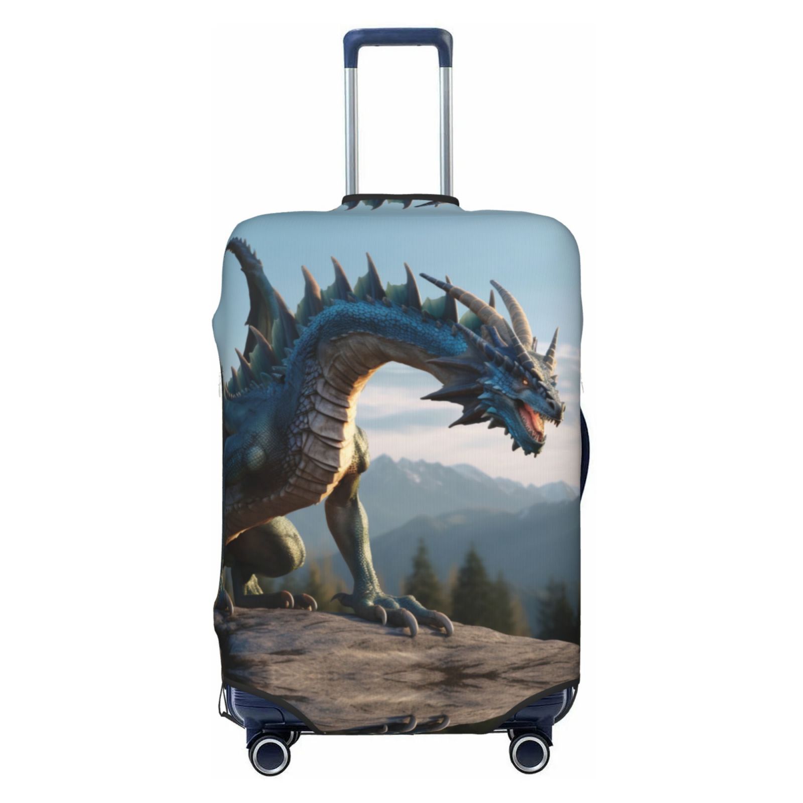 Wild Blue Cool Dragon Luggage Cover for Travel Business Trip, Suitcase ...