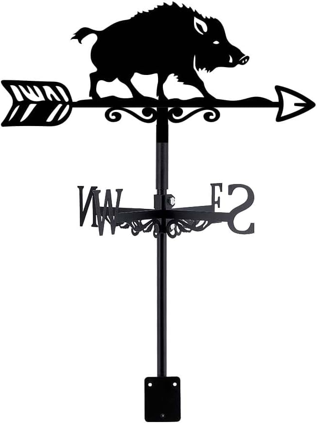 Wild Boar Iron Weather Vane Pig Metal Weathervane Animal Black ...