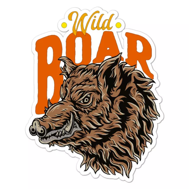 Wild Boar Pig Sticker Indoor Outdoor Phone Decal Water Bottle Stickers ...
