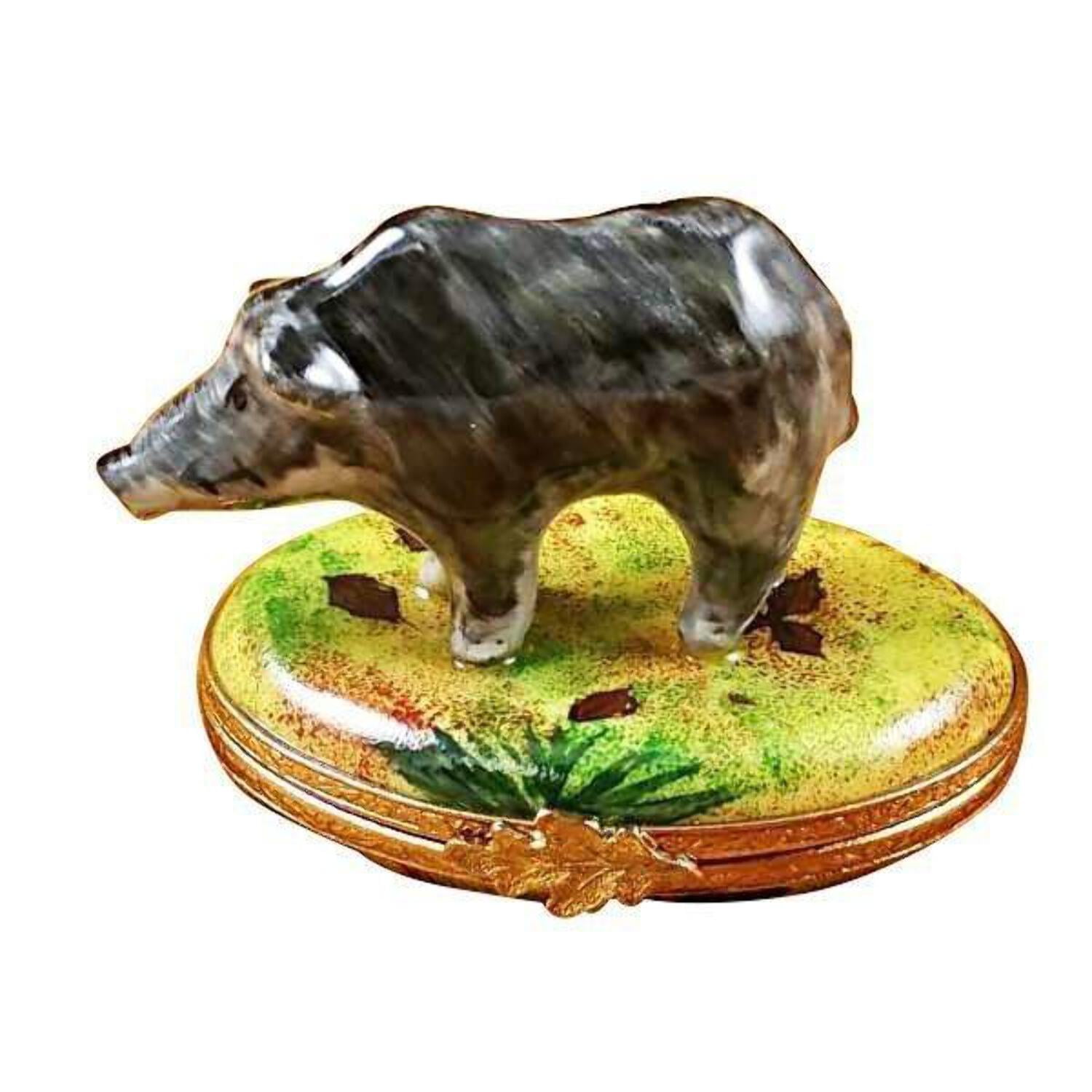 Wild Boar Pig limoges box Limoges Box Porcelain Figurine - Walmart.com