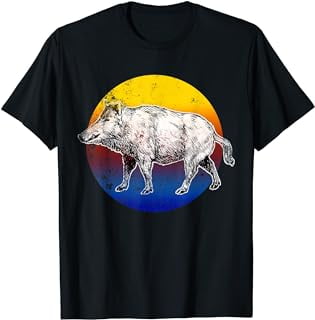 Wild Boar Silhouette Tee Shirt Hunters Gifts Hunting Life - Walmart.com