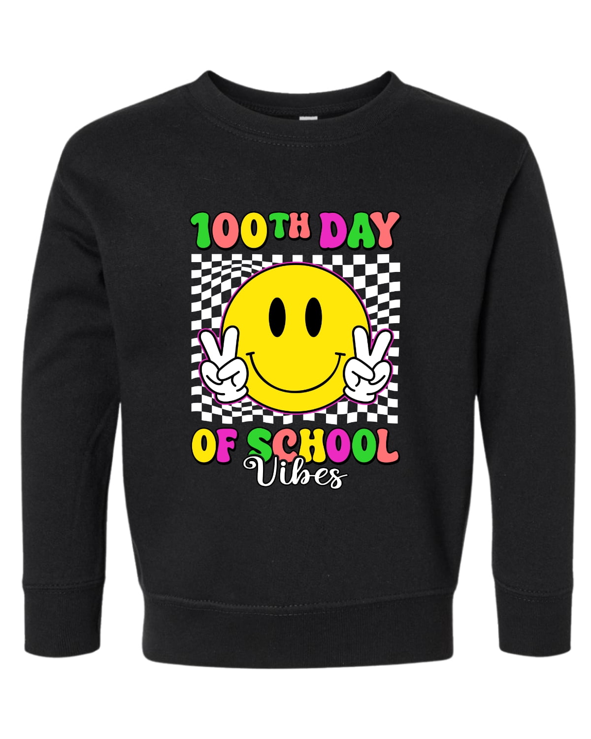 Wild Bobby 100th Day of School Retro Cute Smiley Face, 100 Days of ...