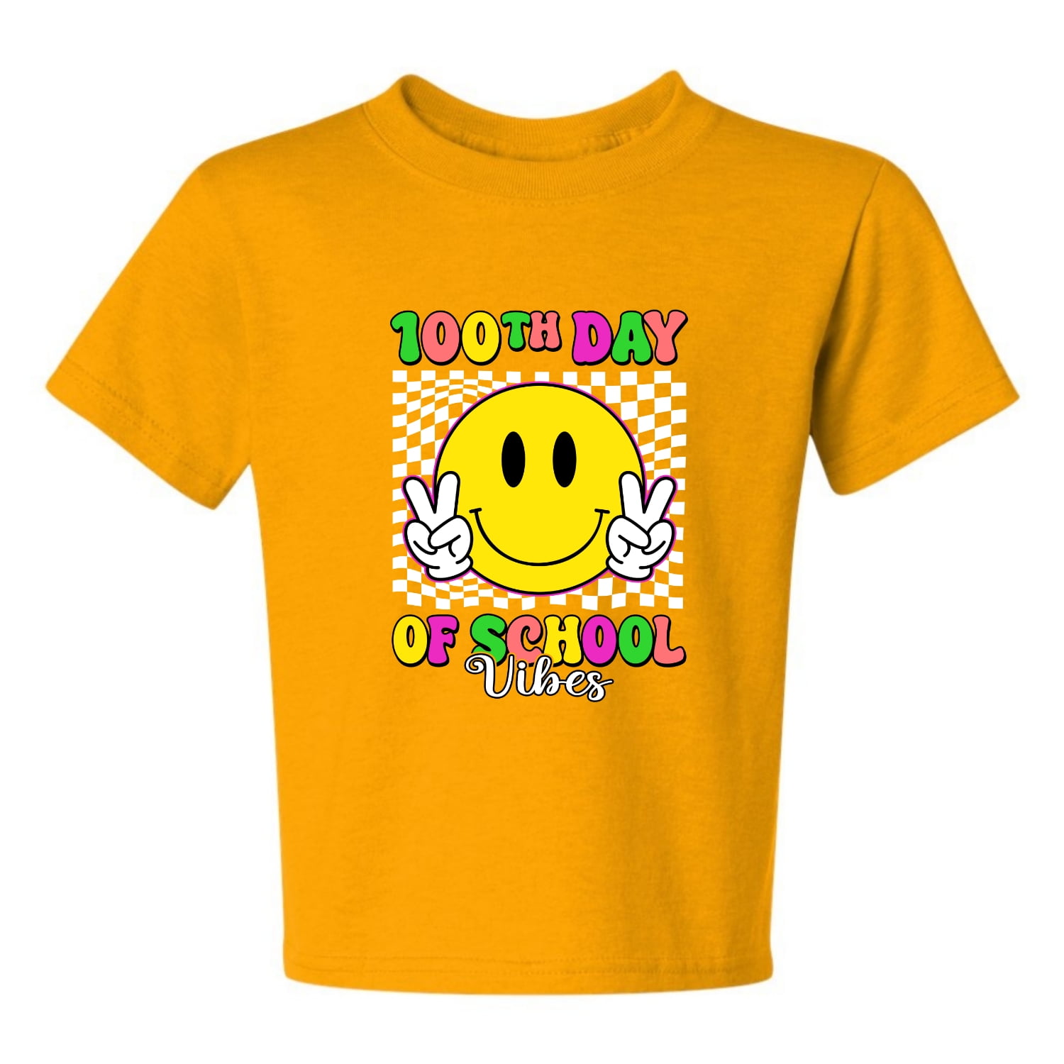 Wild Bobby 100th Day of School Retro Cute Smiley Face, 100 Days of ...