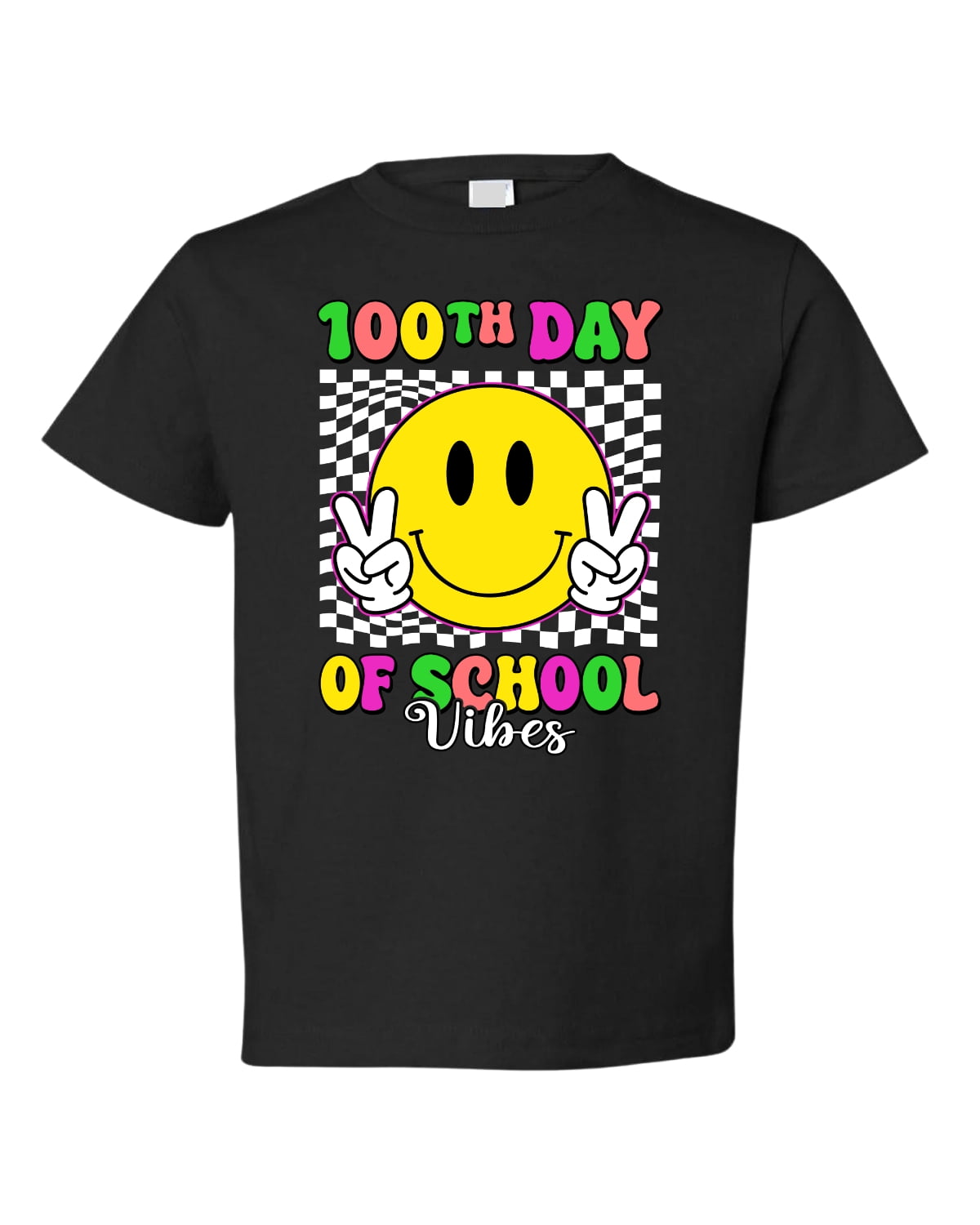 Wild Bobby 100th Day of School Retro Cute Smiley Face, 100 Days of ...