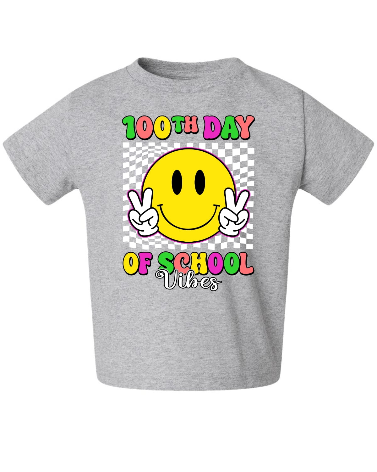 Wild Bobby 100th Day of School Retro Cute Smiley Face, 100 Days of ...
