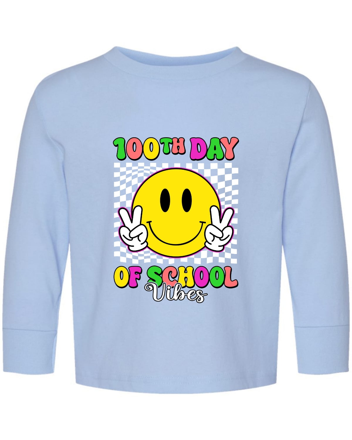 Wild Bobby 100th Day of School Retro Cute Smiley Face, 100 Days of ...
