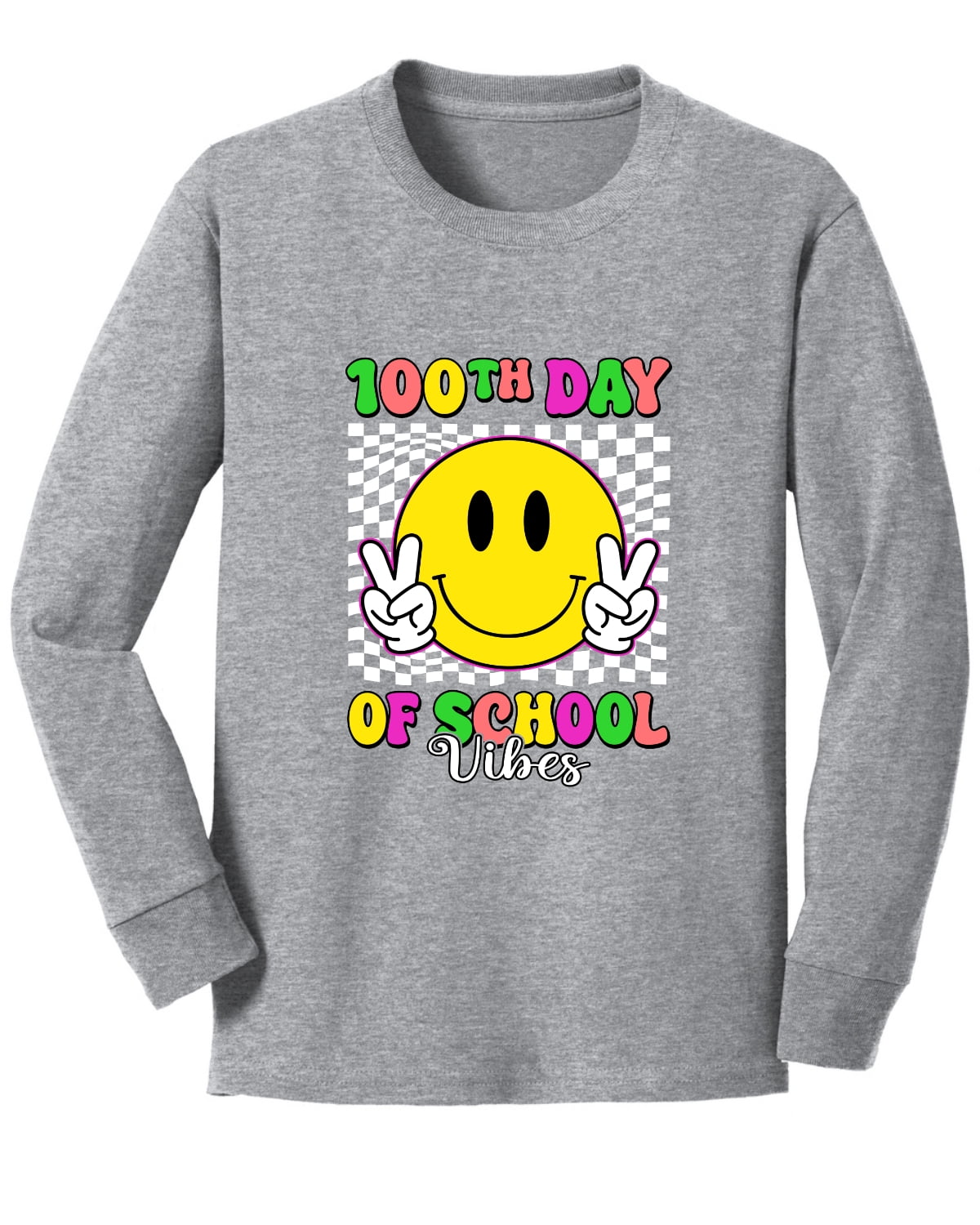 Wild Bobby 100th Day of School Retro Cute Smiley Face, 100 Days of ...