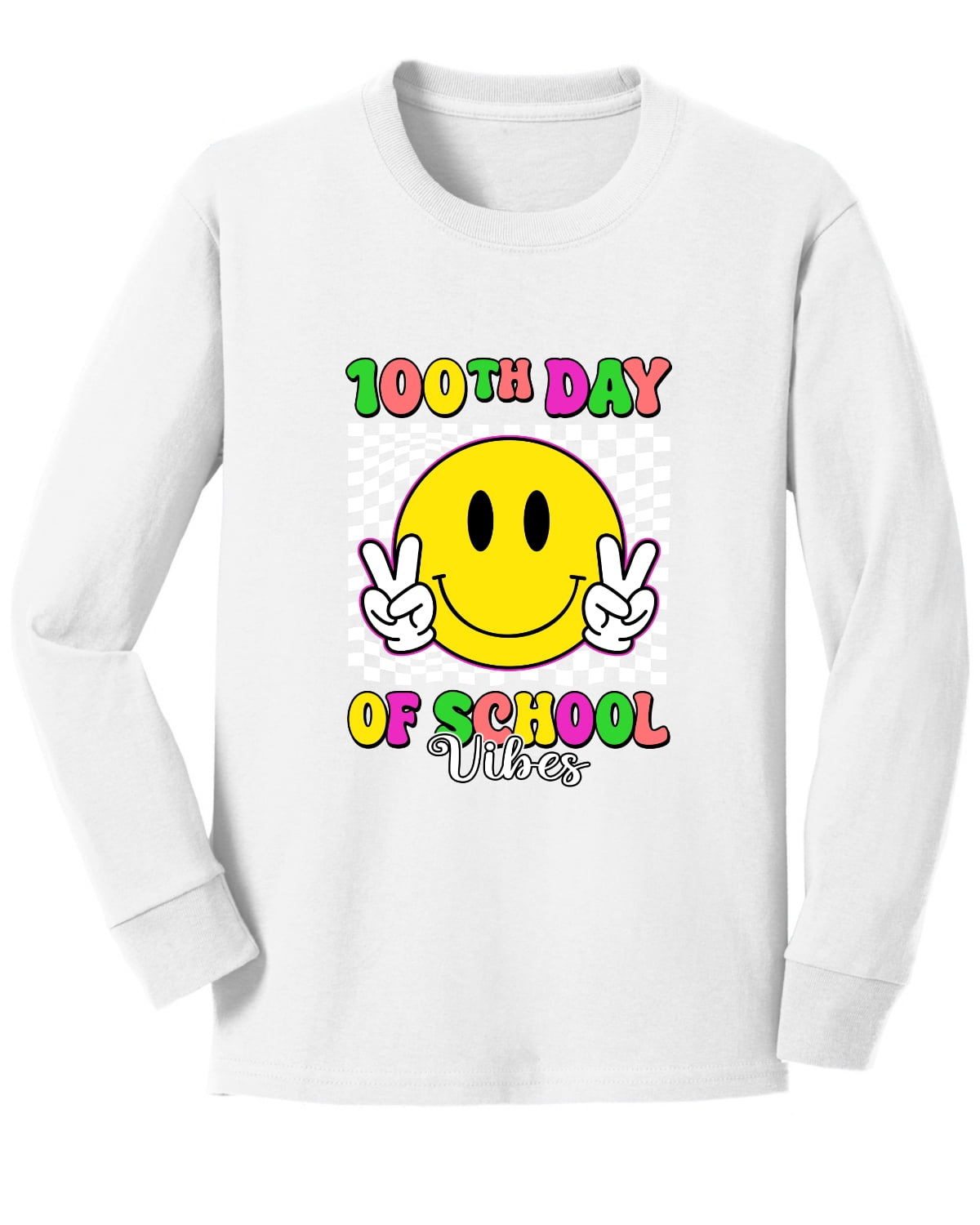 Wild Bobby 100th Day of School Retro Cute Smiley Face, 100 Days of ...