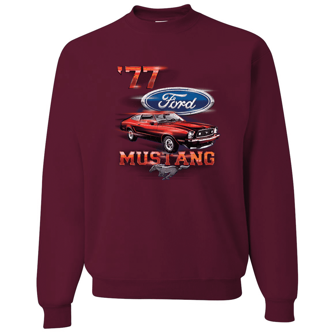 Wild Bobby, 77 Ford Mustang Classic Red Hot Rod Classic Logo Cars and ...