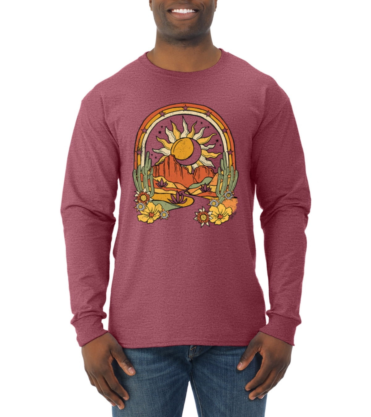 Wild Bobby Adventure Sun With Cacti In the Desert With Flowers and ...