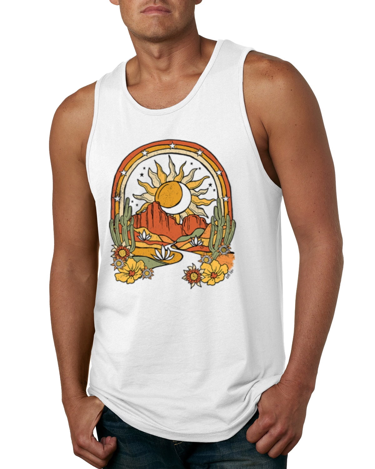 Wild Bobby Adventure Sun With Cacti In the Desert With Flowers and ...