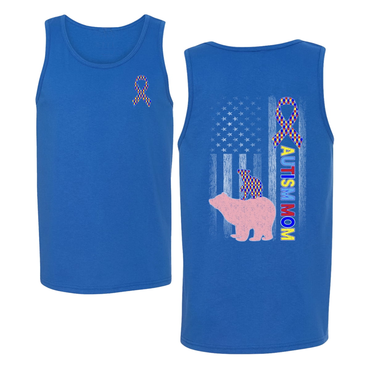 Wild Bobby Autism Mom Tshirt Vintage American Flag Puzzle Autism Ribbon ...