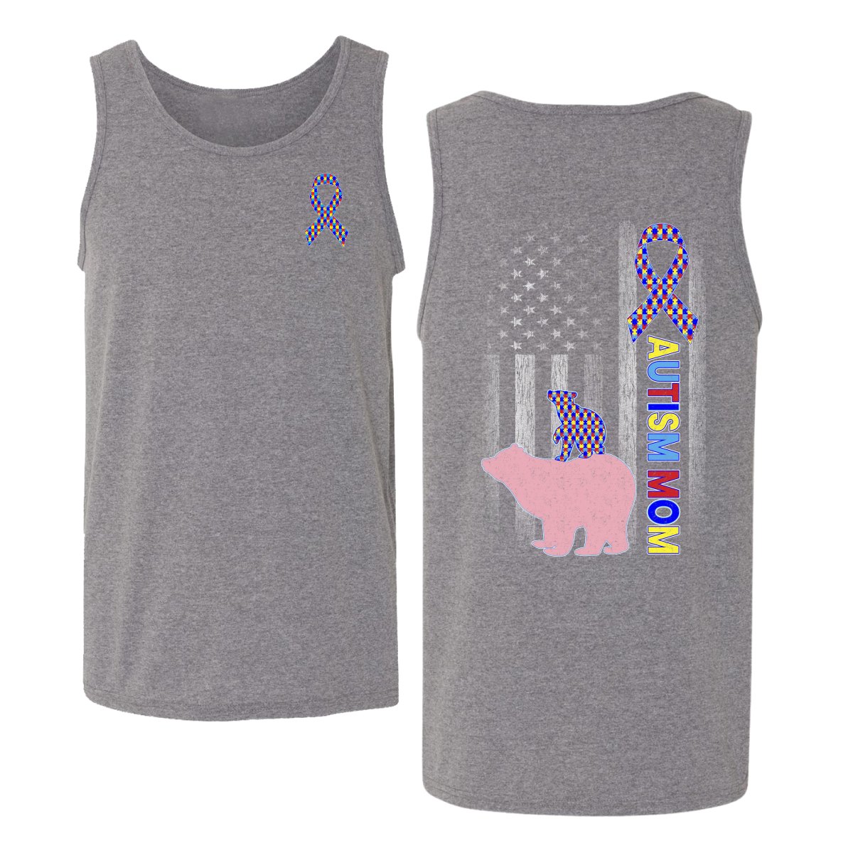 Wild Bobby Autism Mom Tshirt Vintage American Flag Puzzle Autism Ribbon ...